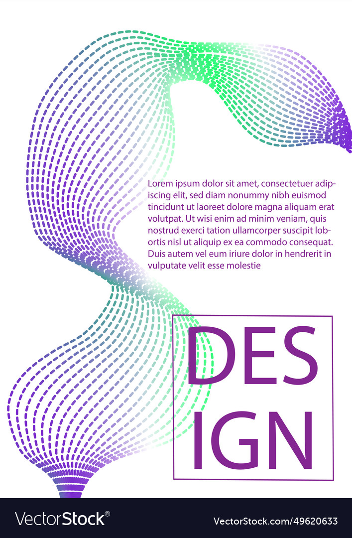 Linear gradient waves poster Royalty Free Vector Image