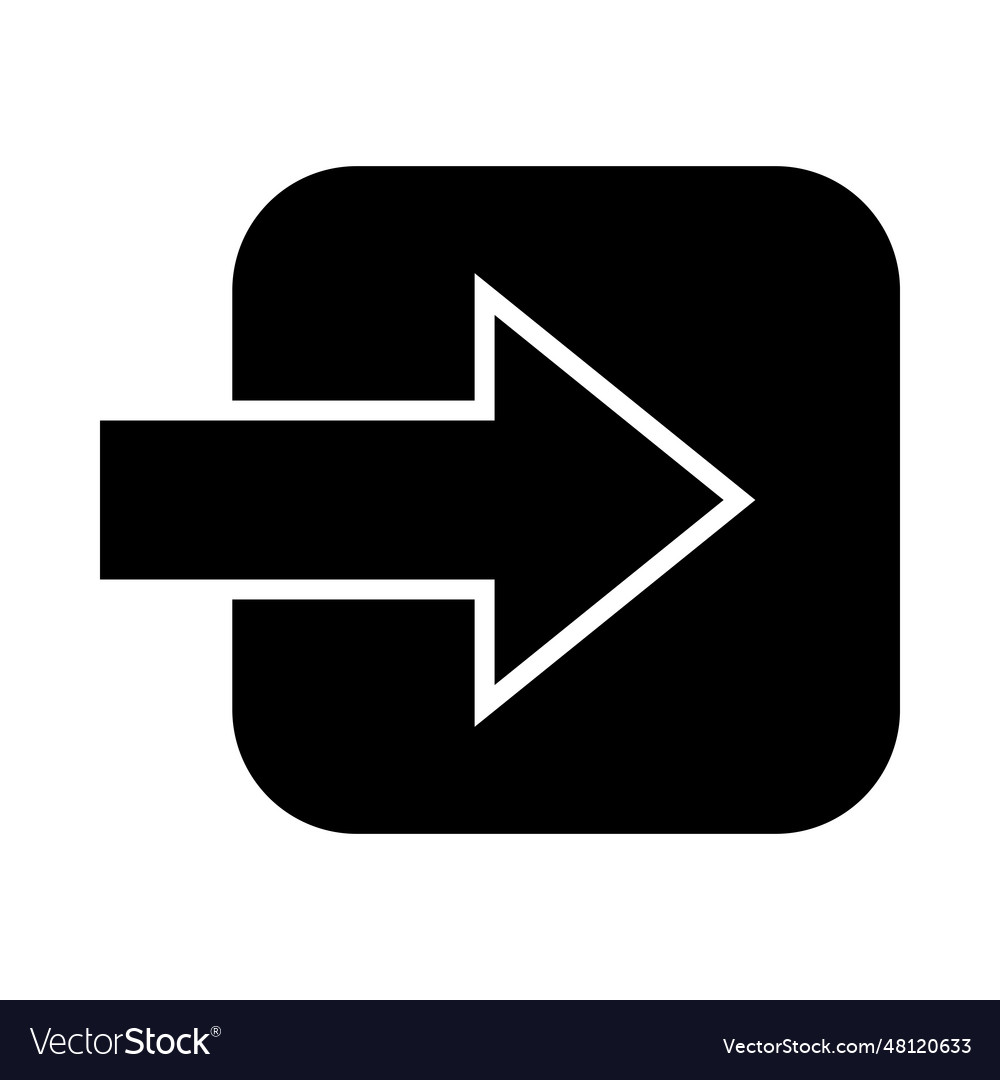 Login glyph icon for personal and commercial use Vector Image