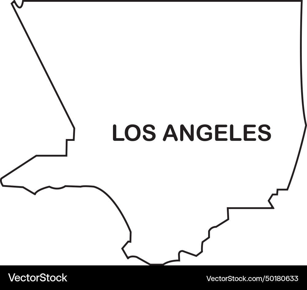 Los angeles map icon Royalty Free Vector Image