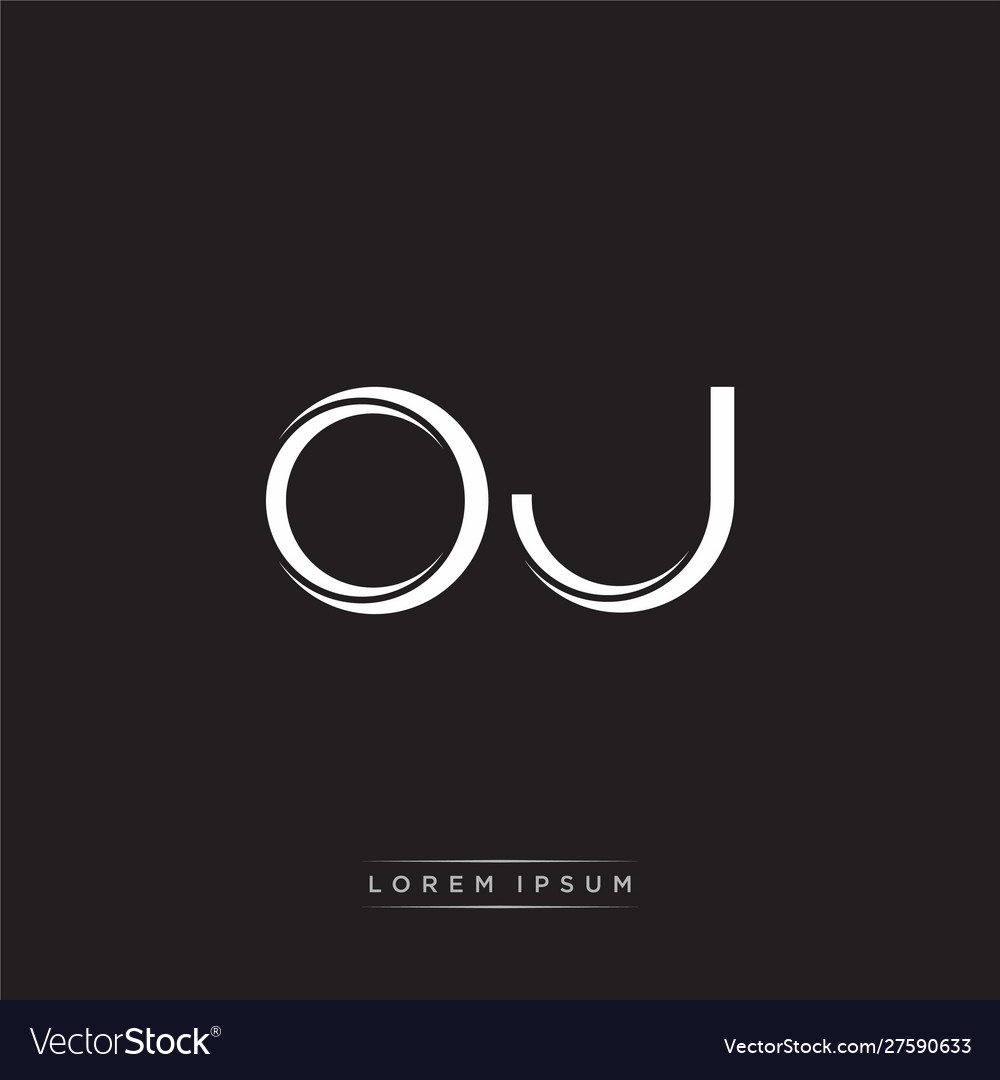 Oj initial letter split lowercase logo modern Vector Image