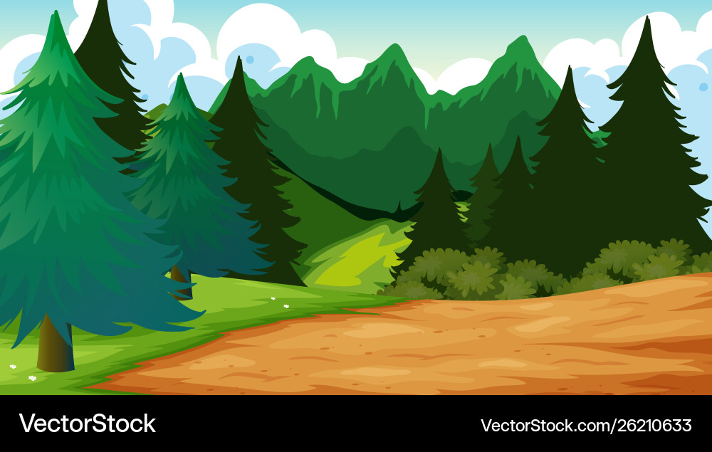Outdoor wood background scene Royalty Free Vector Image