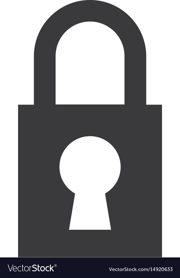 Padlock security object Royalty Free Vector Image
