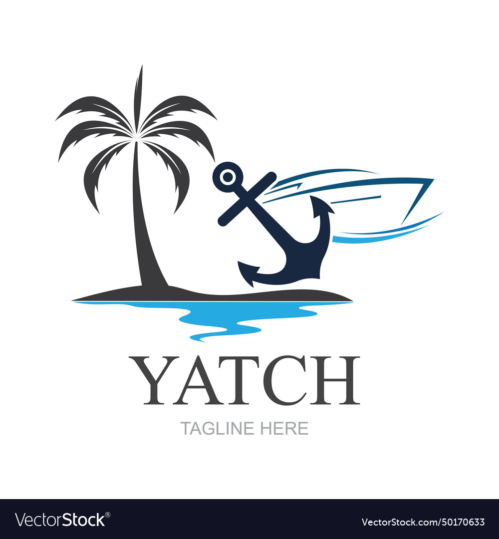 Sailing boat yacht logo Royalty Free Vector Image Sailing boat yacht logo Royalty Free Vector Image