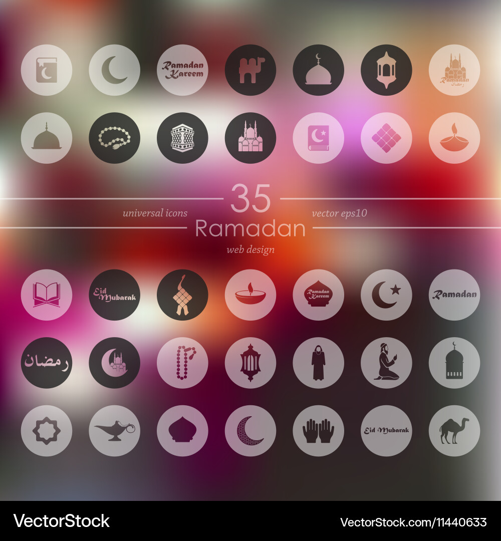 Set of ramadan icons Royalty Free Vector Image
