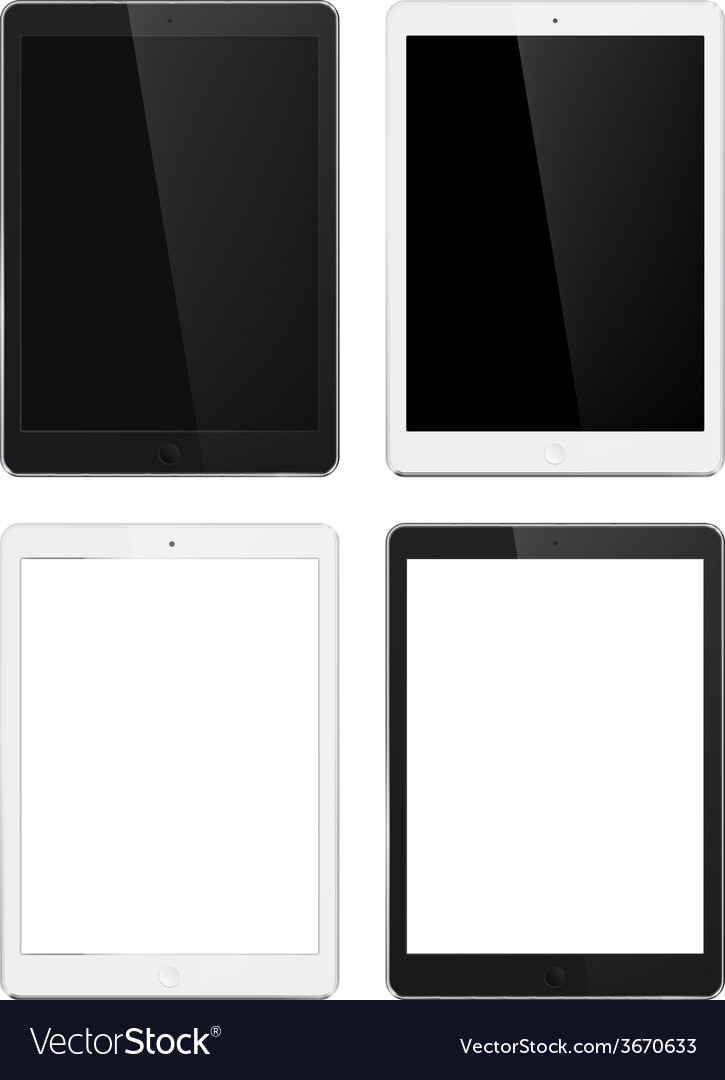 Tablet set Royalty Free Vector Image - VectorStock