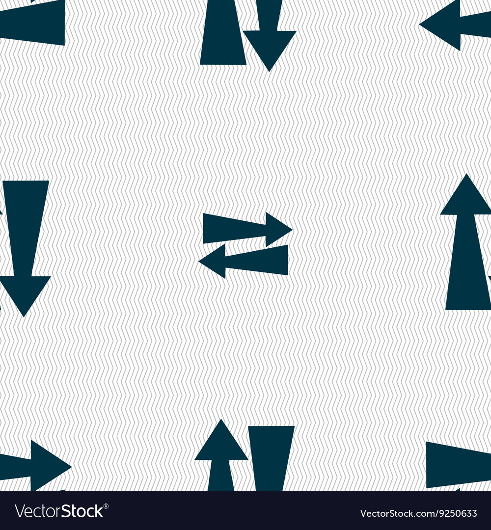 Two way traffic icon sign seamless pattern Vector Image