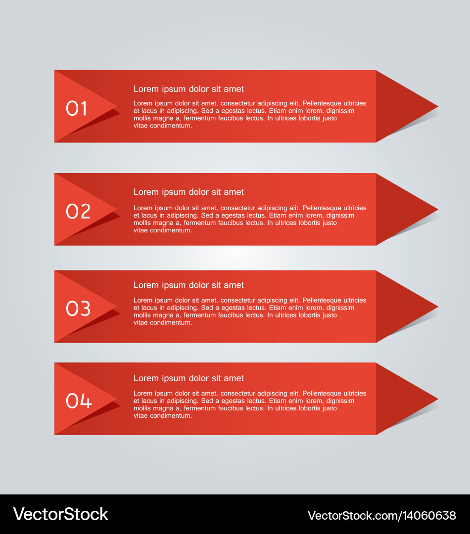 Business infographics template red color Vector Image