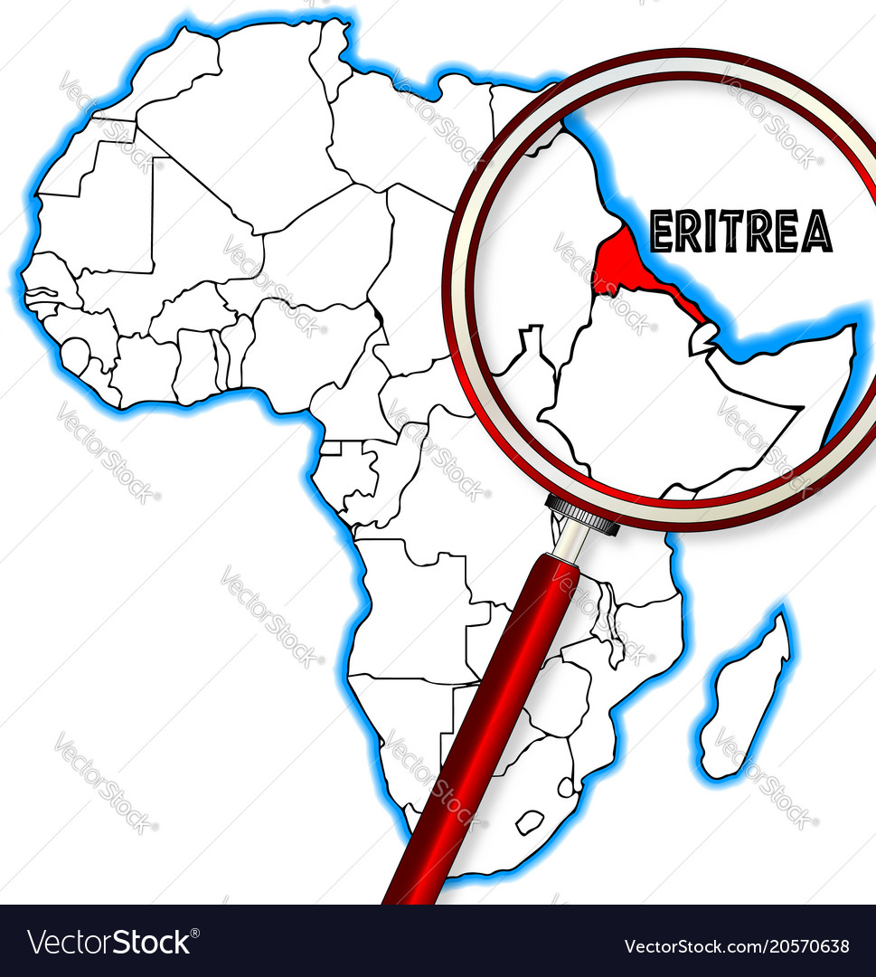 Eritrea Under A Magnifying Glass Royalty Free Vector Image