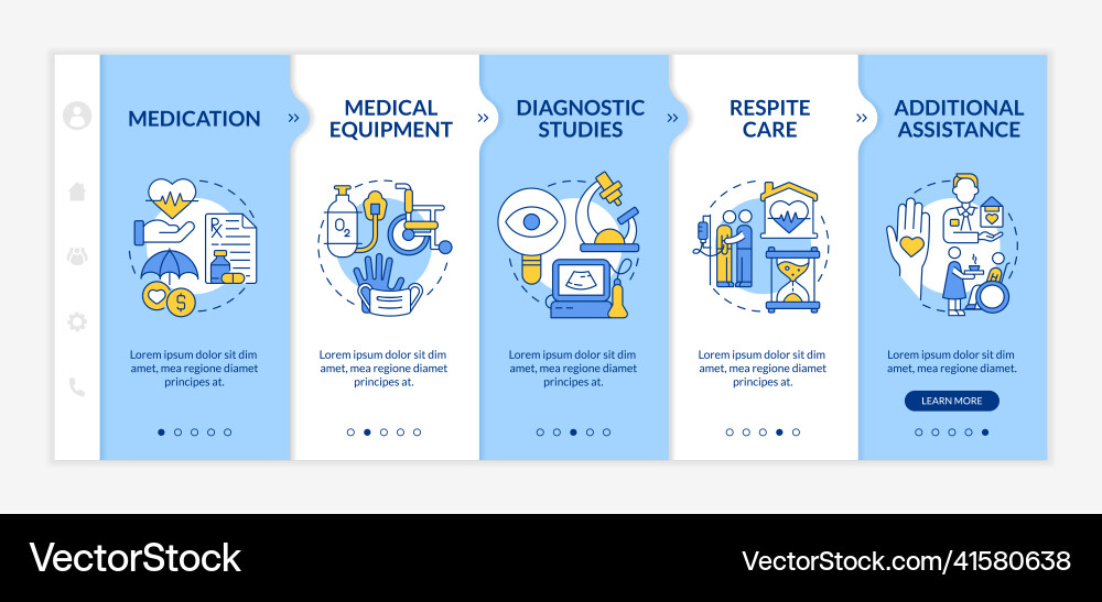 Hospice care provided services blue and white Vector Image
