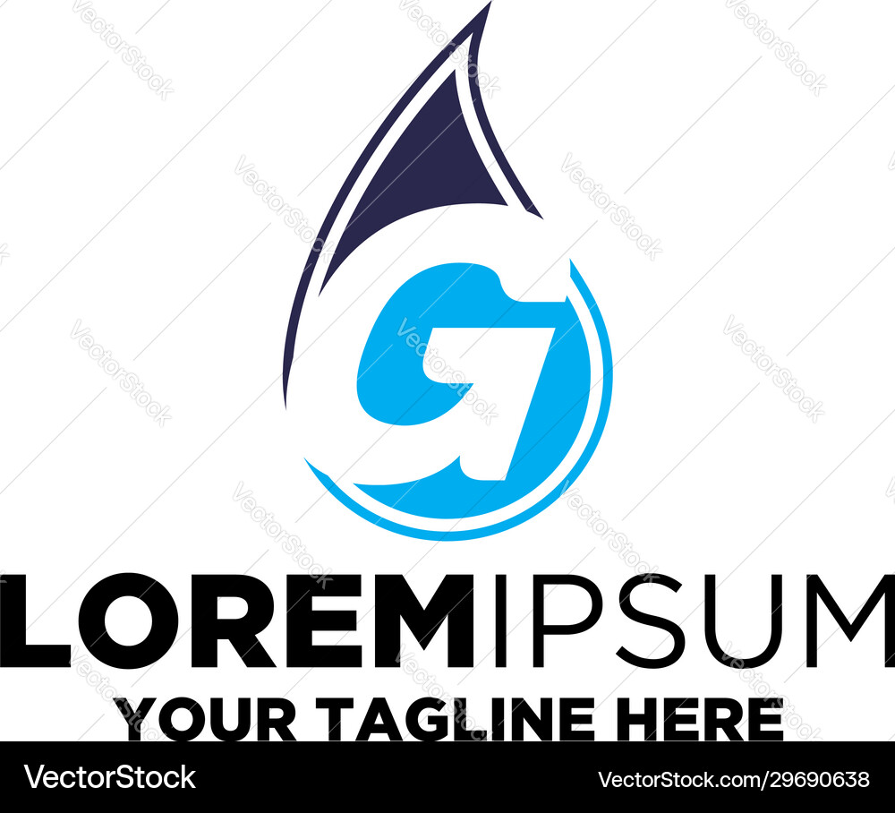 Letter g gas oil Royalty Free Vector Image - VectorStock