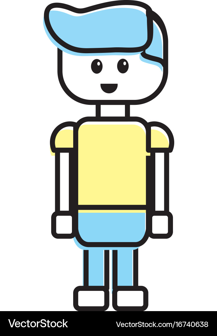 Man character to video game technology play Vector Image