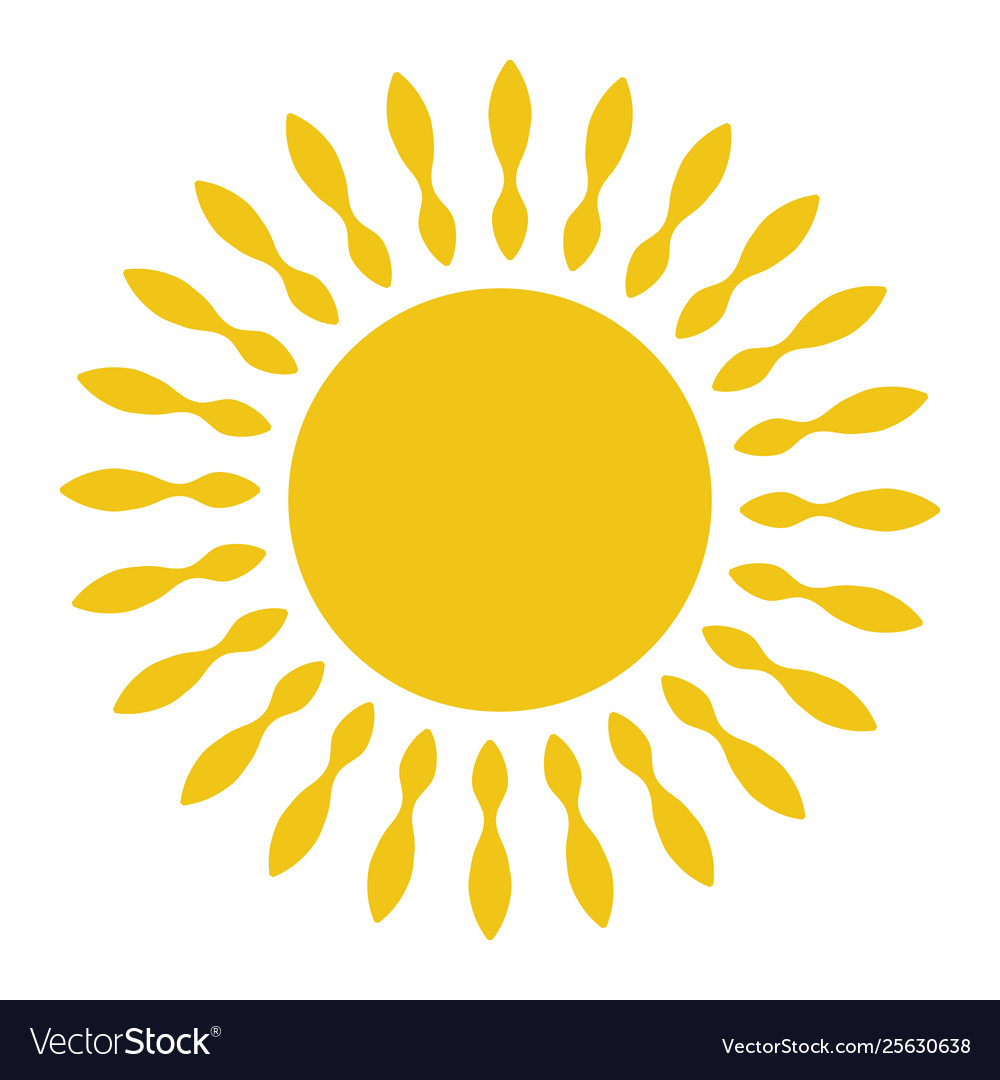 Simple sun Royalty Free Vector Image - VectorStock