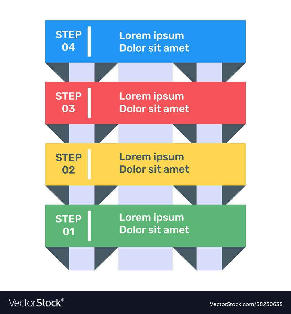 Steps chart Royalty Free Vector Image - VectorStock