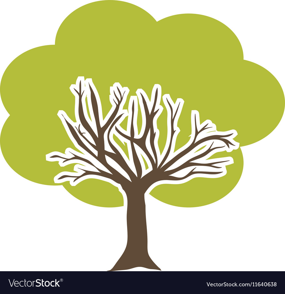 Tree abstract icon image Royalty Free Vector Image