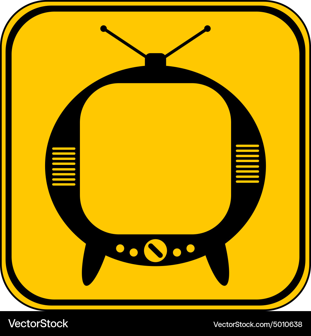 Tv button Royalty Free Vector Image - VectorStock