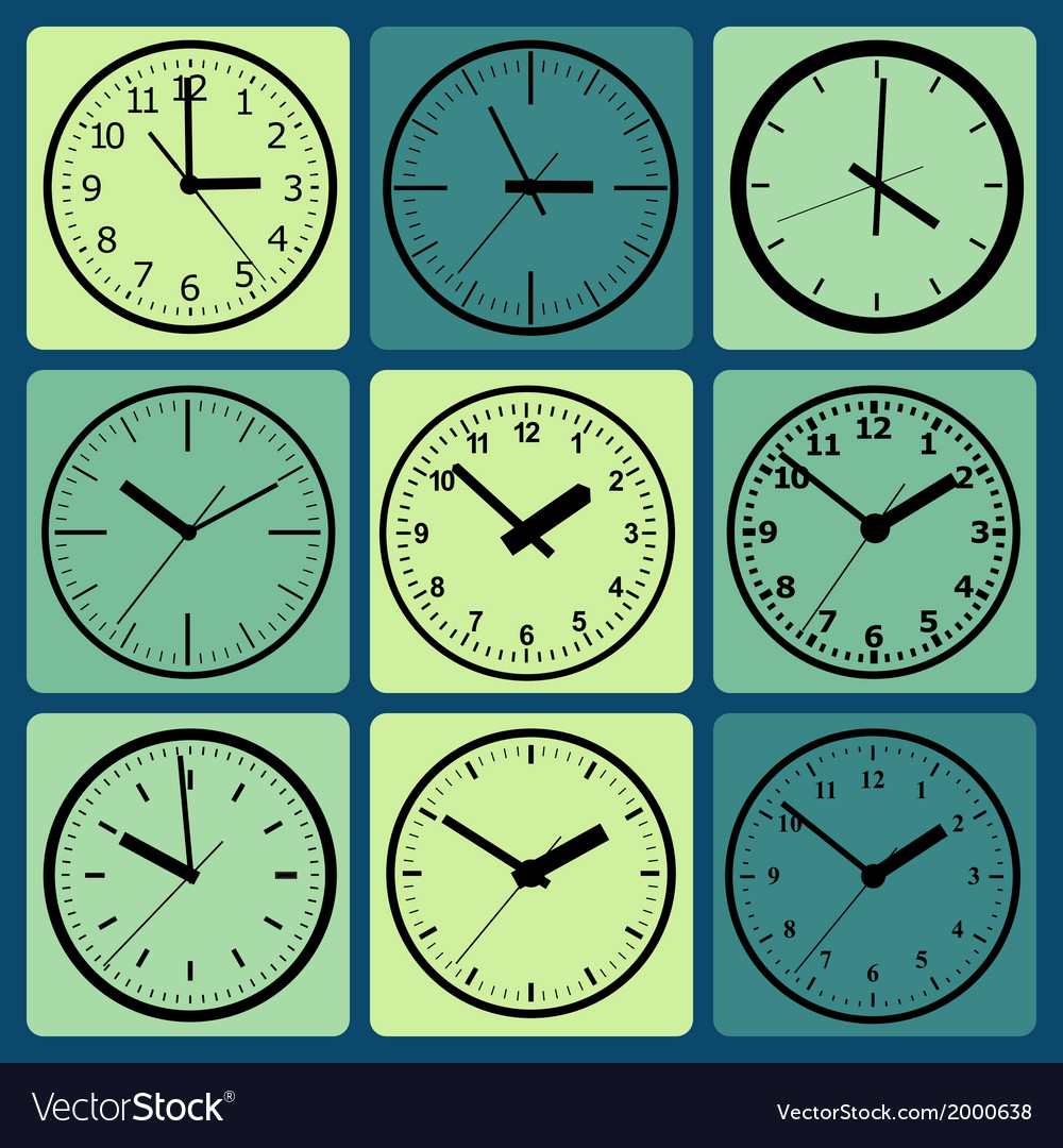 Wall mounted digital clock Royalty Free Vector Image