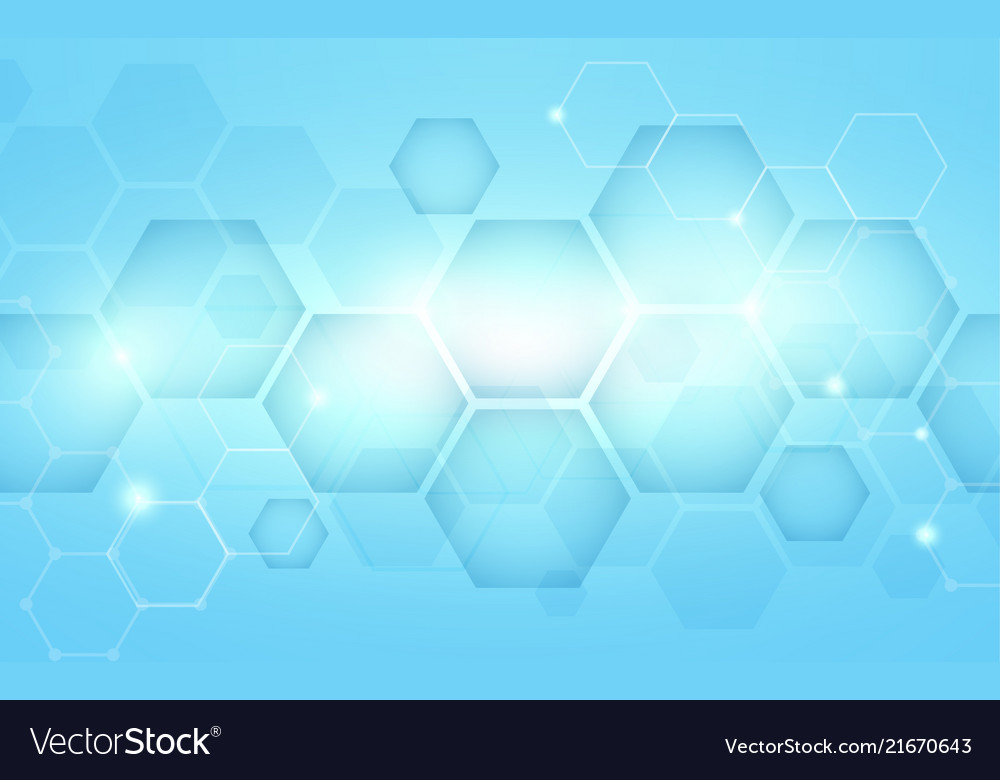 Blue abstract hexagons technology digital hi tech Vector Image