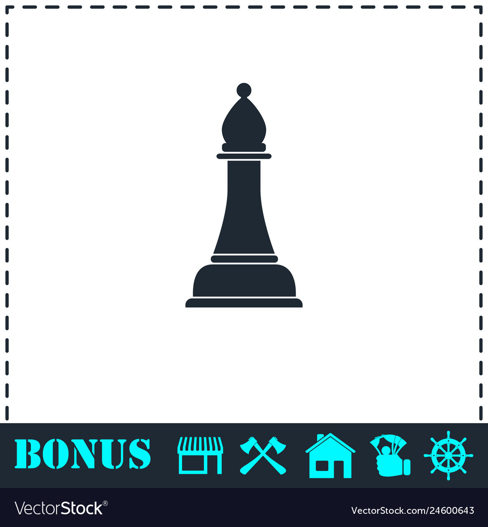 Chess icon flat Royalty Free Vector Image - VectorStock