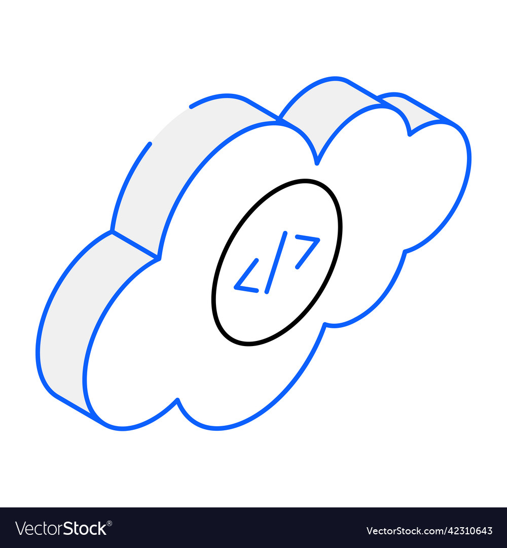 Cloud coding Royalty Free Vector Image - VectorStock