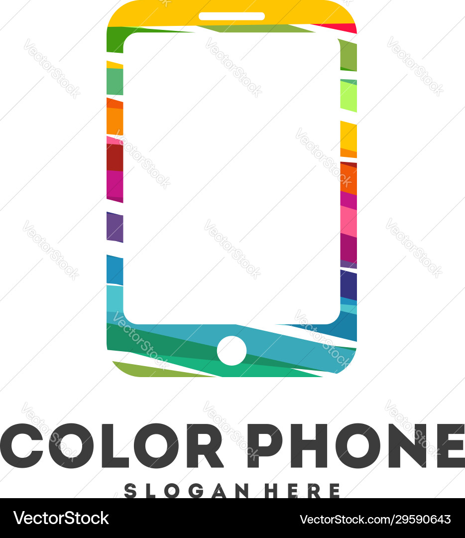 Colorful phone logo designs concept Royalty Free Vector