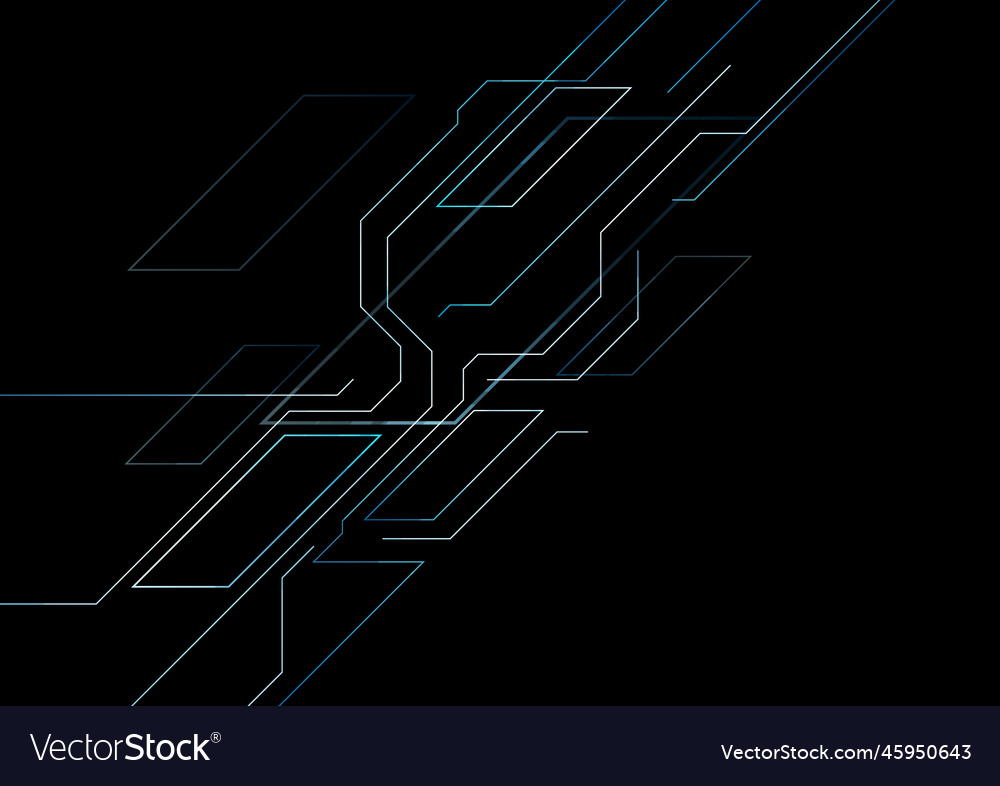 Dark tech geometric background Royalty Free Vector Image