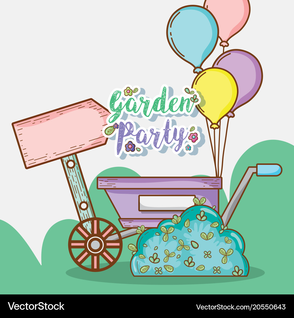 Garden party card Royalty Free Vector Image - VectorStock