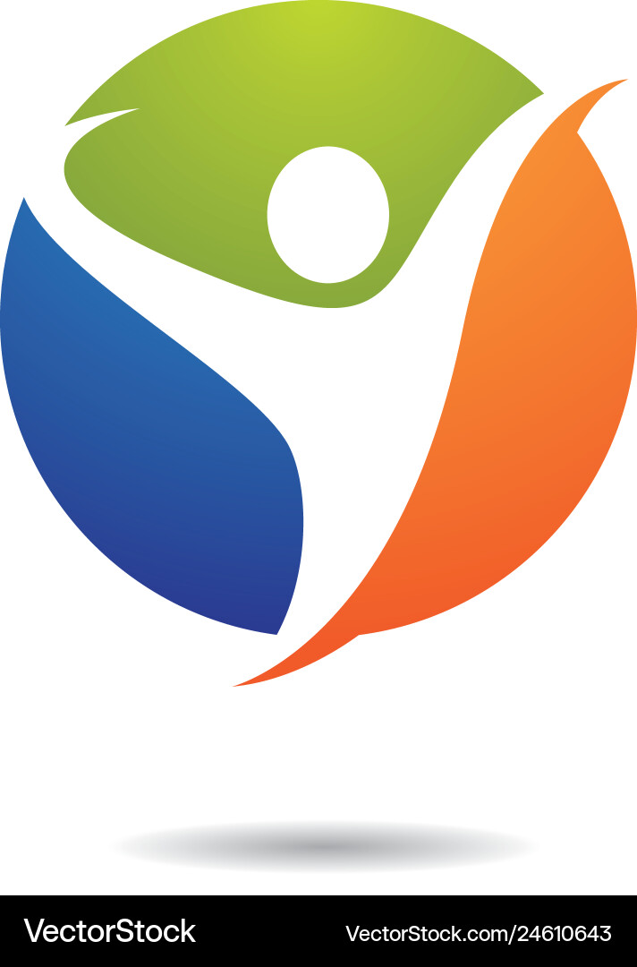 Human health symbol design Royalty Free Vector Image