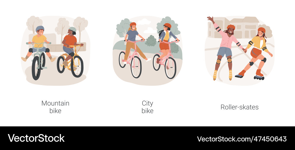 Urban riding isolated cartoon Royalty Free Vector Image