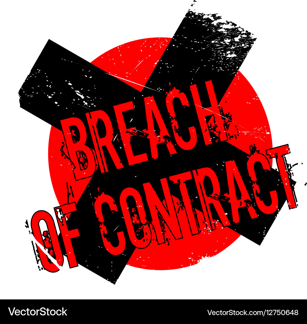 Breach of contract rubber stamp Royalty Free Vector Image