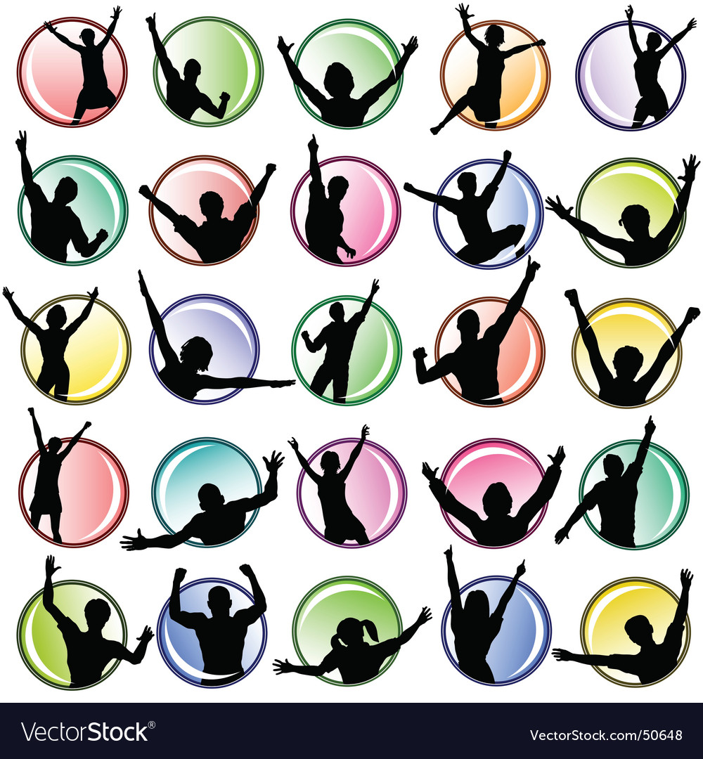 Button people Royalty Free Vector Image - VectorStock