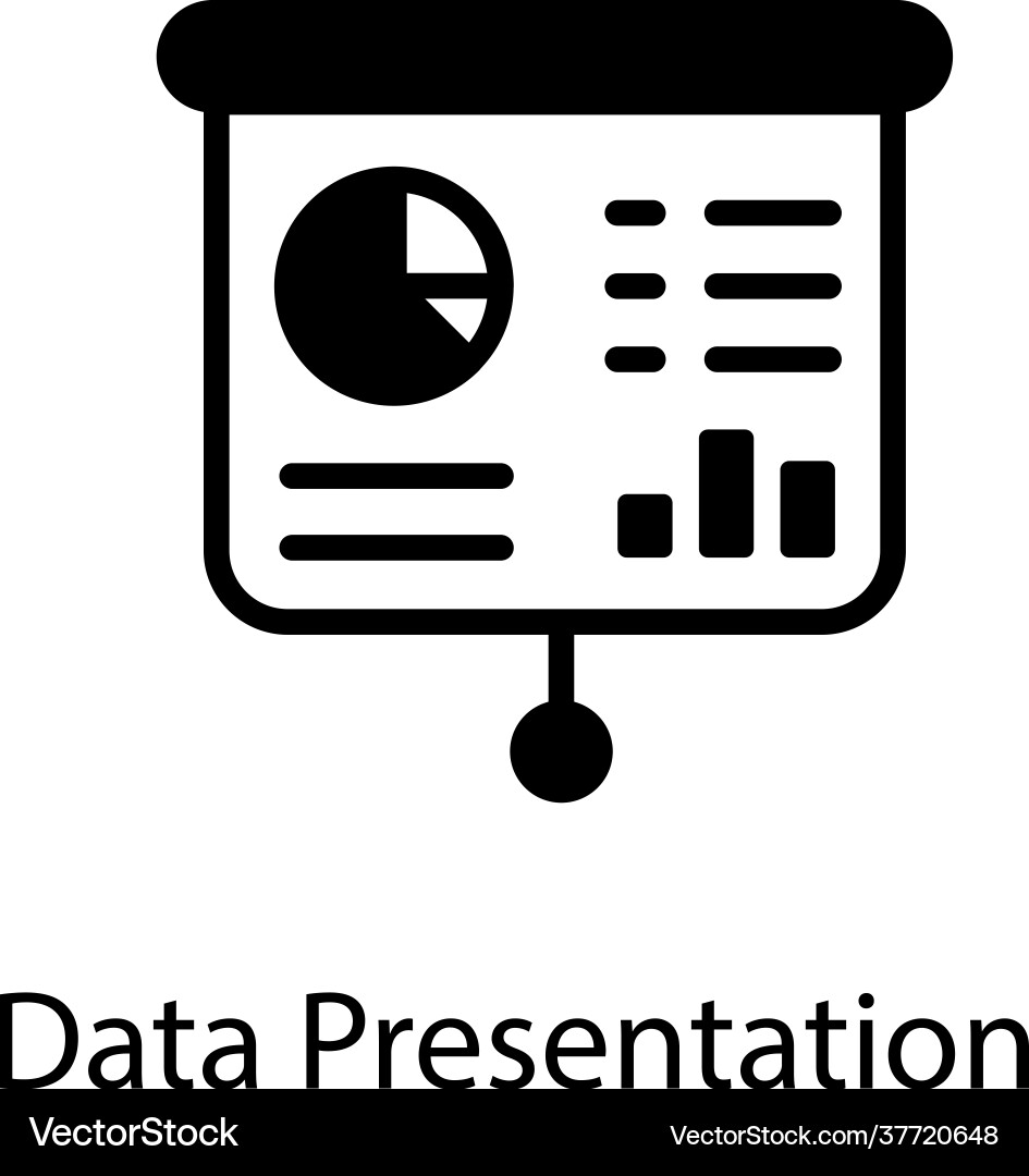 Data presentation Royalty Free Vector Image - VectorStock