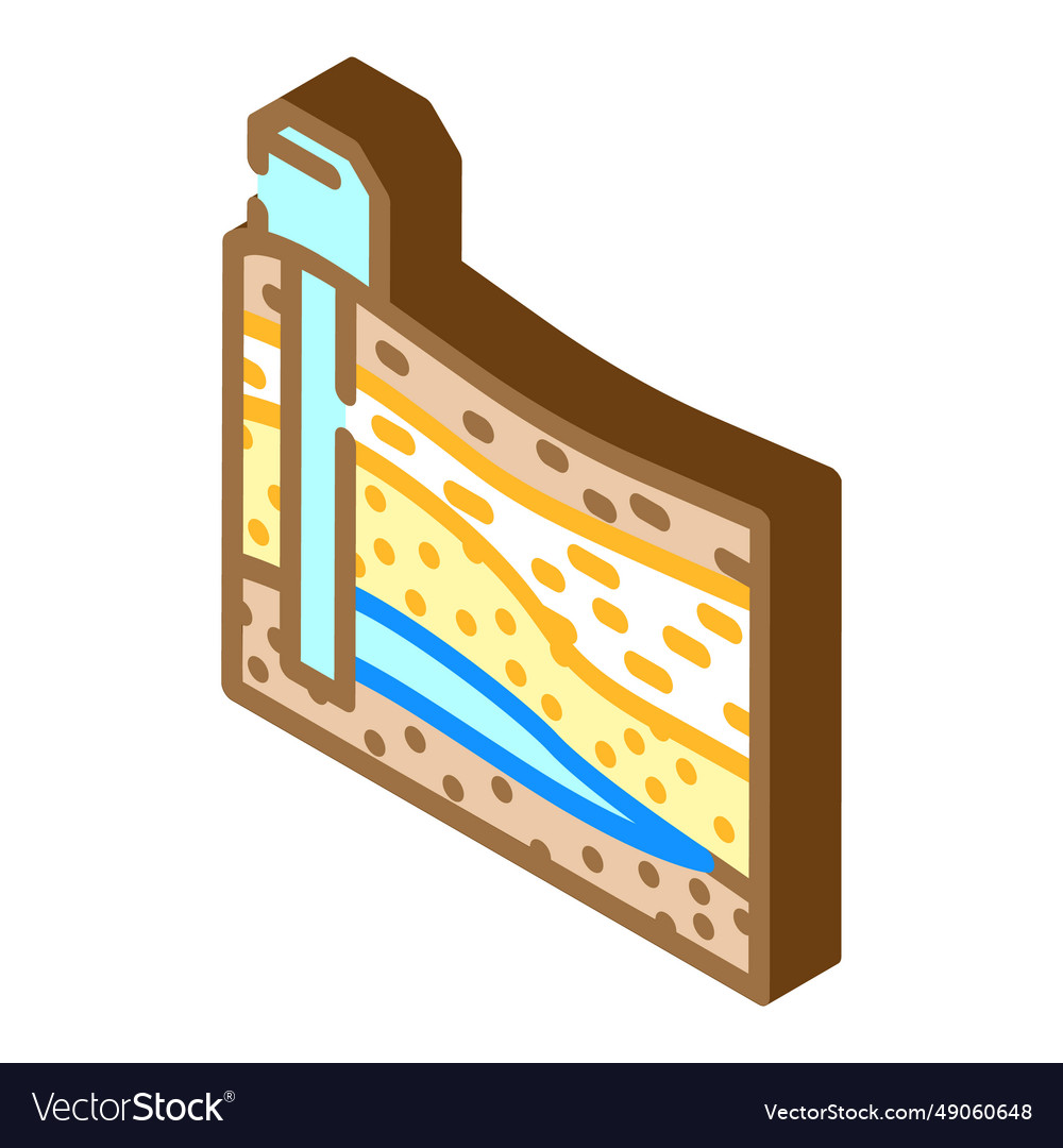 Extraction process mining isometric icon Vector Image