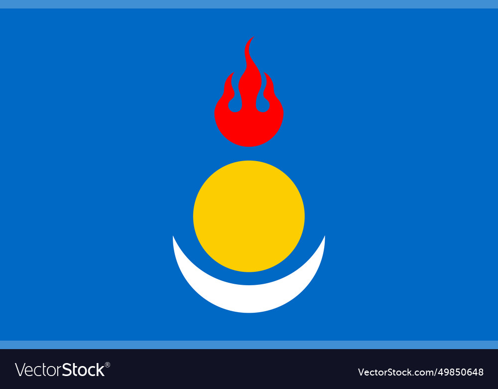 Flag of the inner mongolian peoples party Vector Image