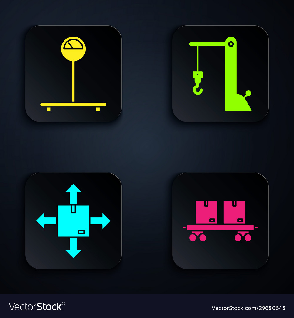 Set railway carriage scale cardboard box Vector Image