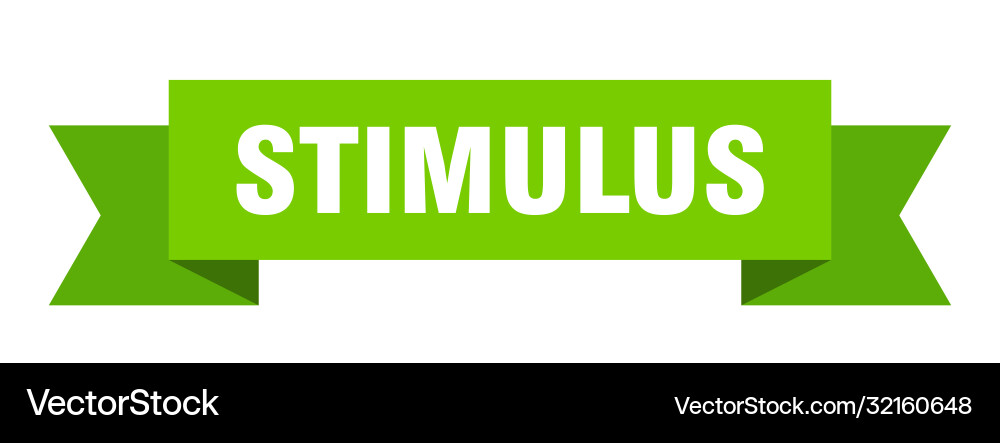 Stimulus ribbon isolated band sign Royalty Free Vector Image