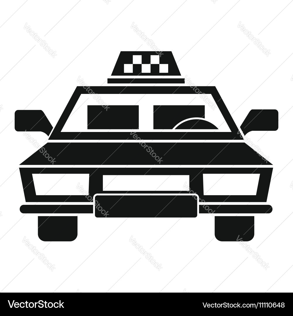 Taxi car icon simple style Royalty Free Vector Image