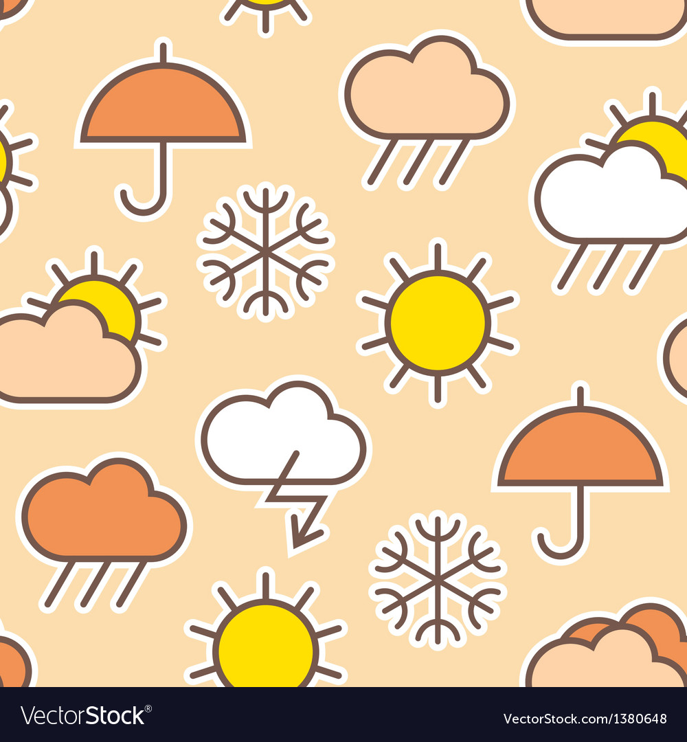 Weather pattern Royalty Free Vector Image - VectorStock