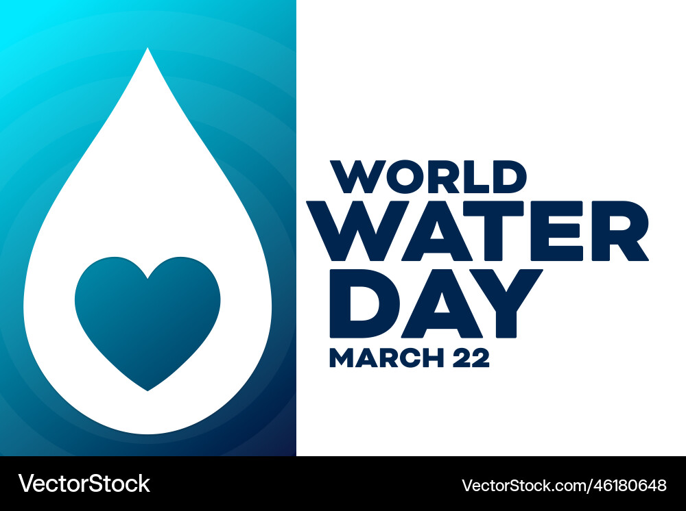 World water day march 22 Royalty Free Vector Image