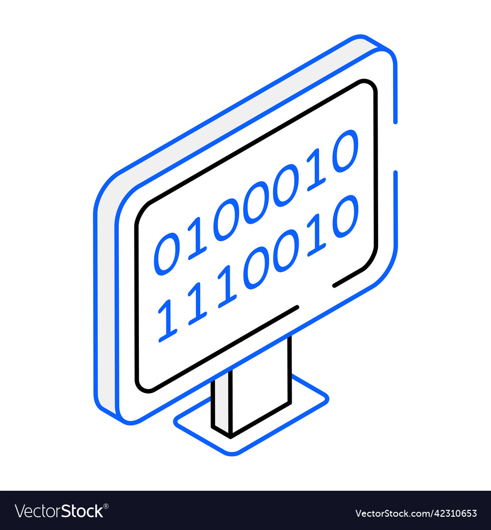Binary boding Royalty Free Vector Image - VectorStock