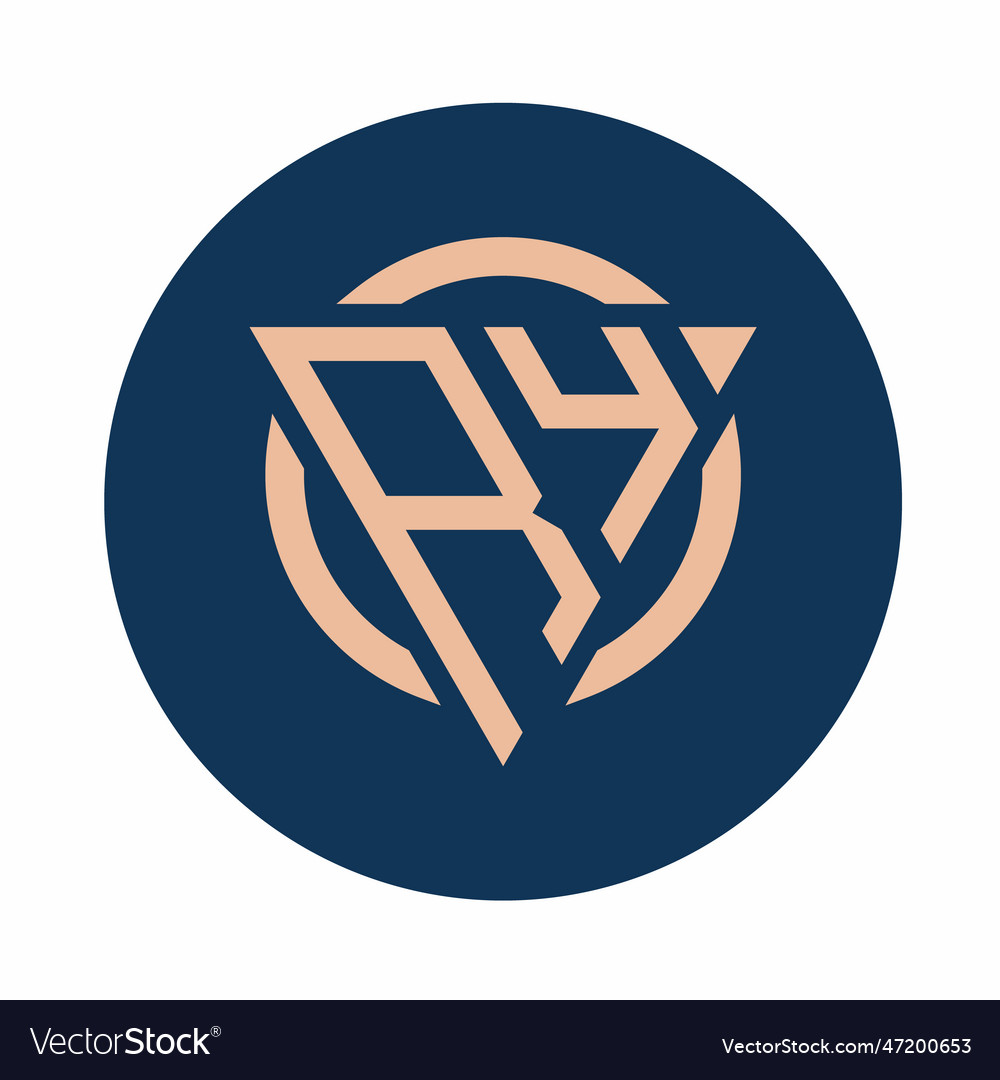 Creative simple initial monogram ry logo designs Vector Image