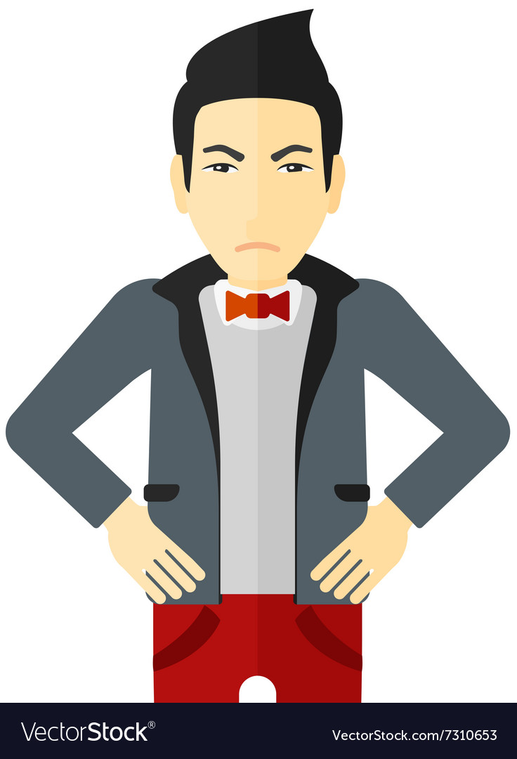 Detesting angry man Royalty Free Vector Image - VectorStock