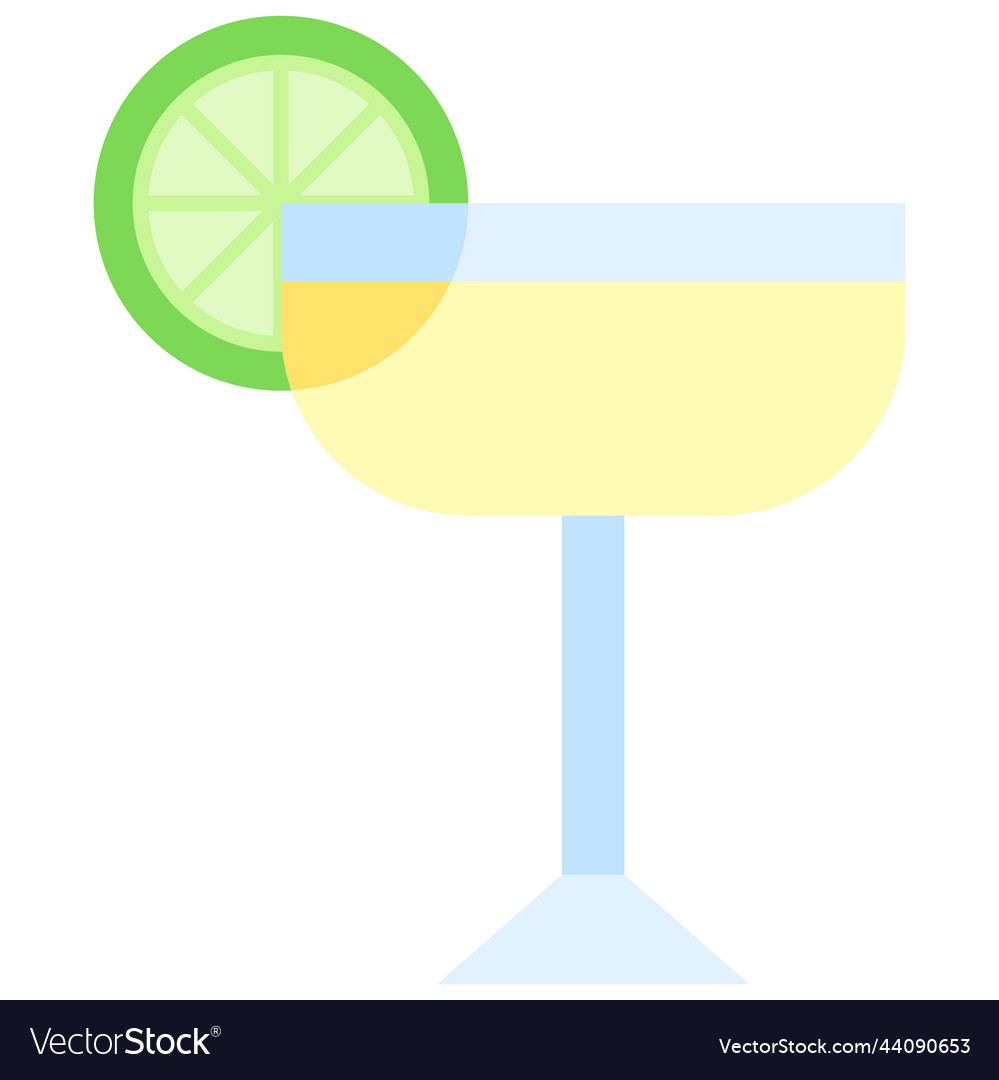 Gimlet Cocktail Icon Alcoholic Mixed Drink Vector Image