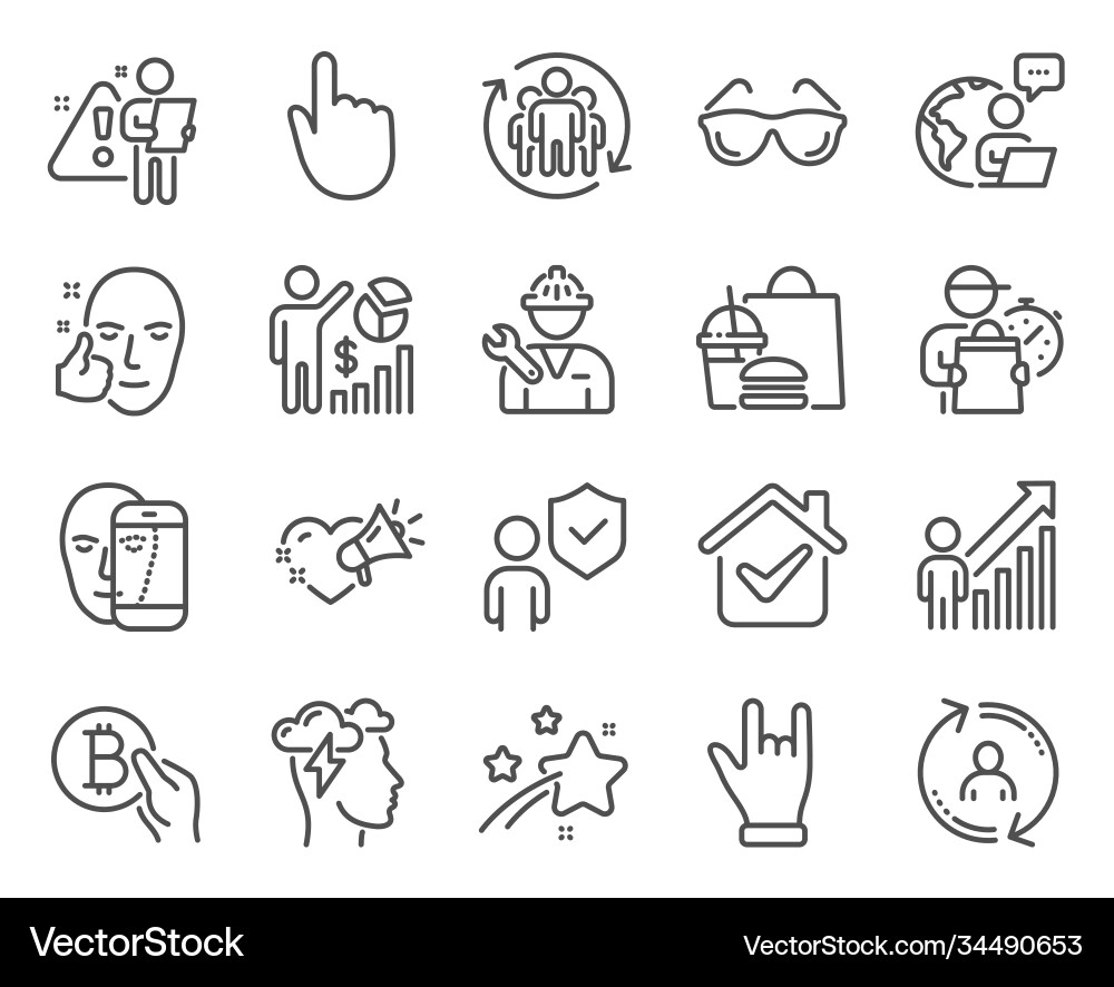 People icons set included icon as user info Vector Image