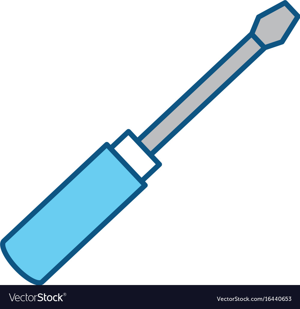 Screwdriver construction tool Royalty Free Vector Image