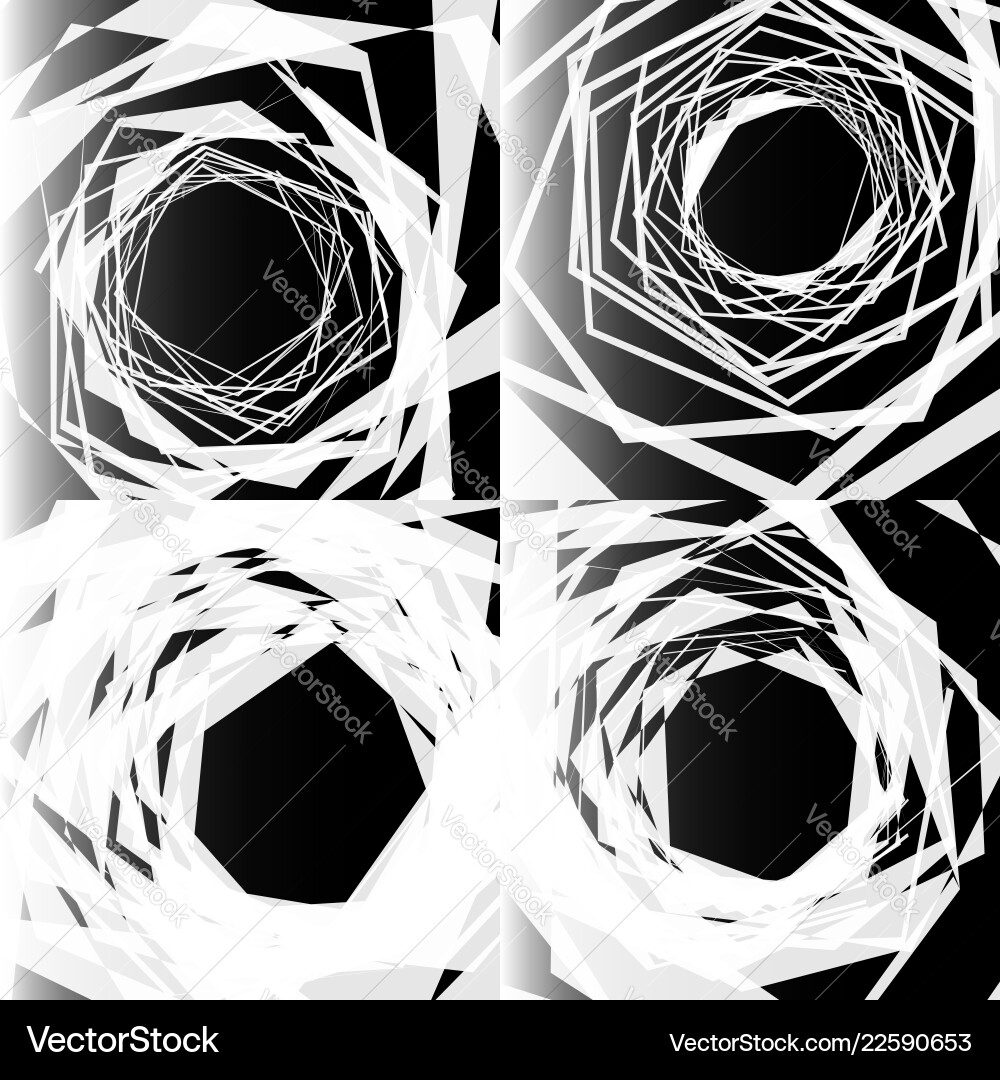 Set of edgy geometric textures random chaotic Vector Image