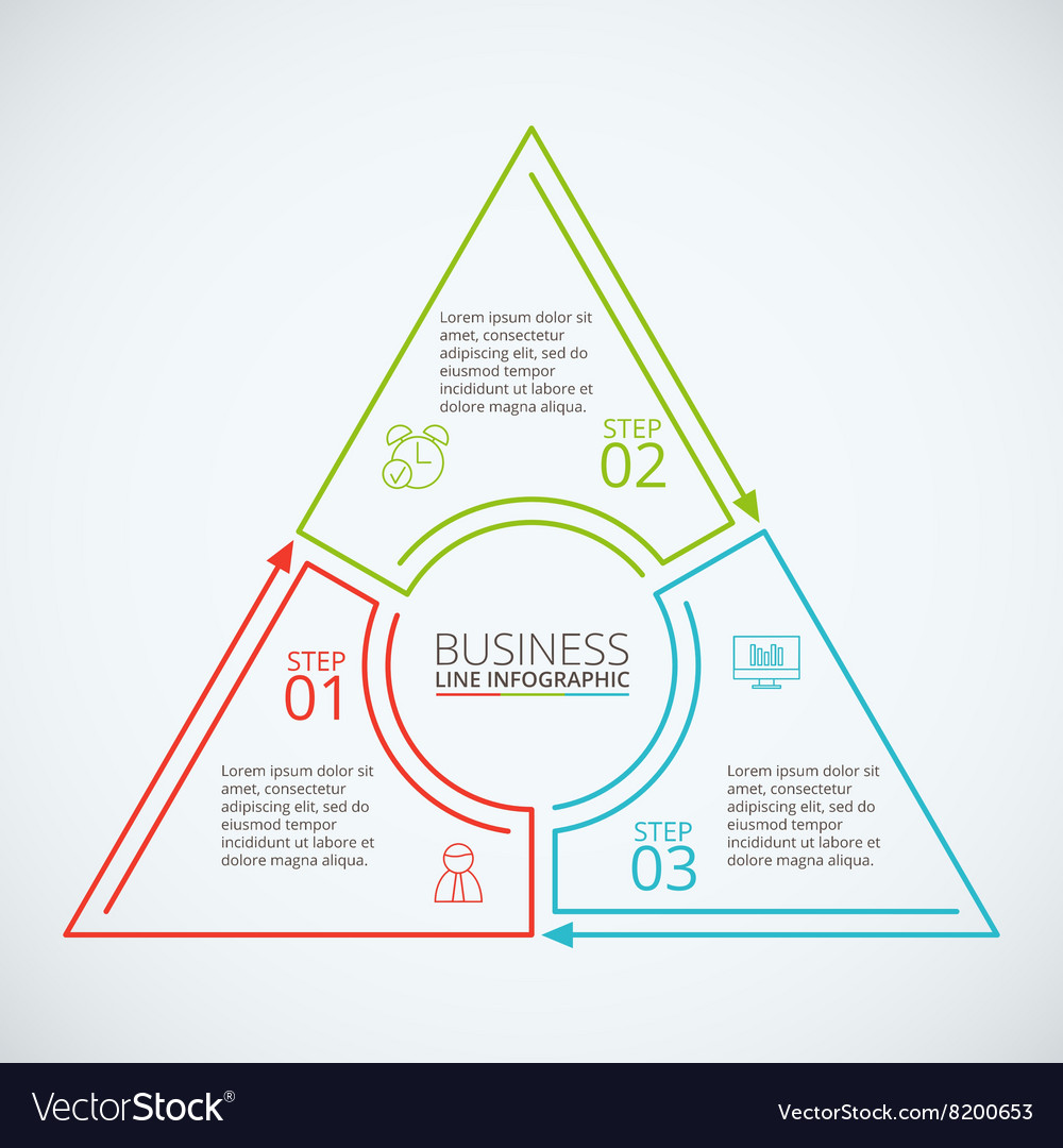 Thin line flat element for infographic Royalty Free Vector