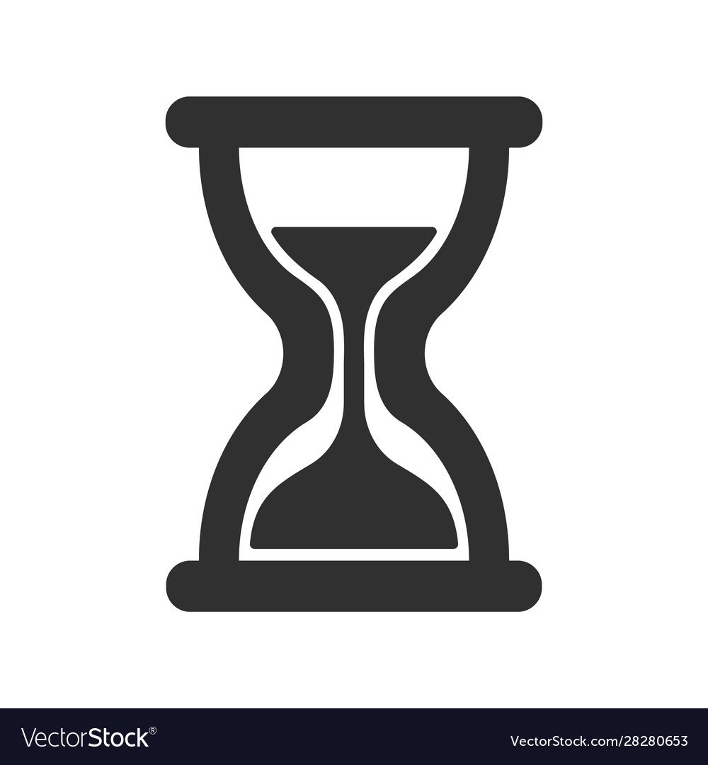 Wait Time Hour Glass Icon Shape Royalty Free Vector Image