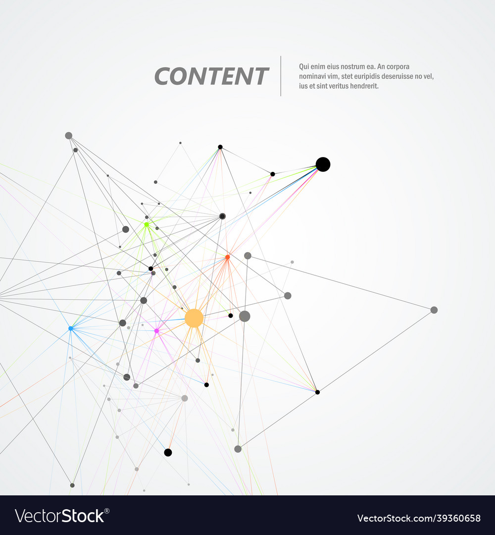 Abstract Molecular Network Pattern With Dynamic Vector Image