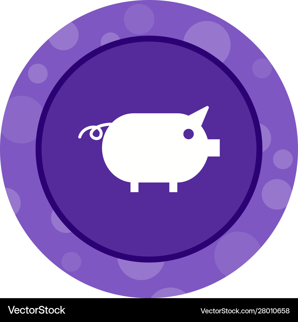 Beautiful piggy glyph icon Royalty Free Vector Image