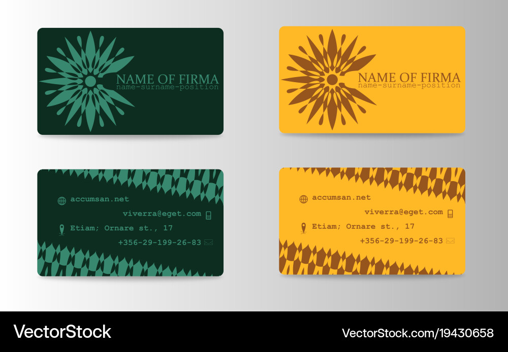 Business and visit card Royalty Free Vector Image